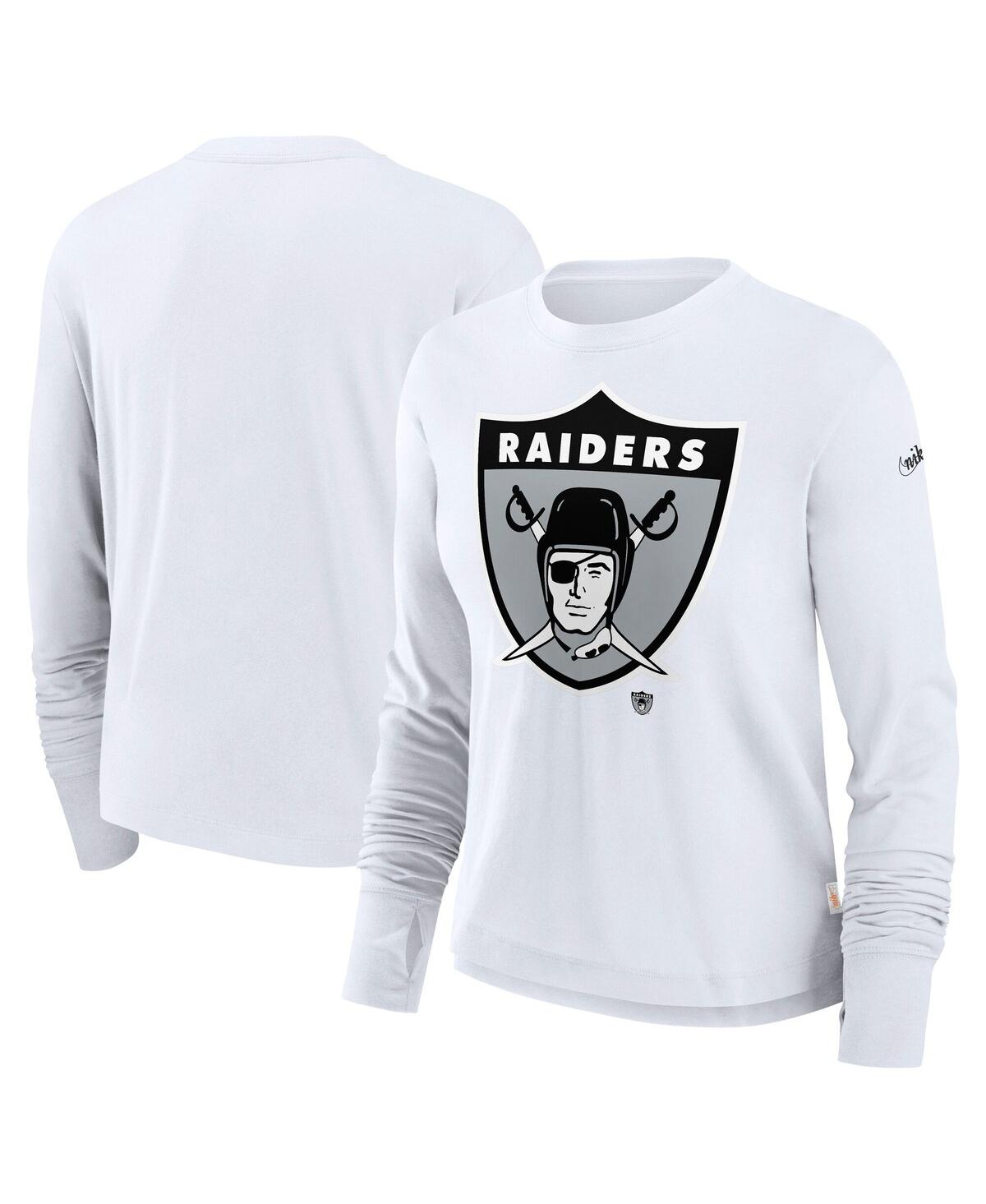 Click here for Nike Womens White Las Vegas Raiders Large Logo Cro... prices