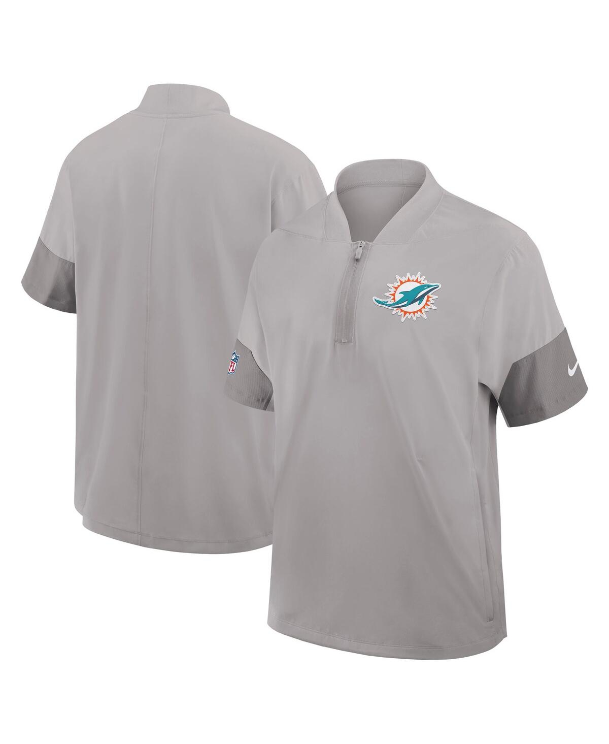 Click here for Nike Mens Gray Miami Dolphins Sideline Short Sleev... prices