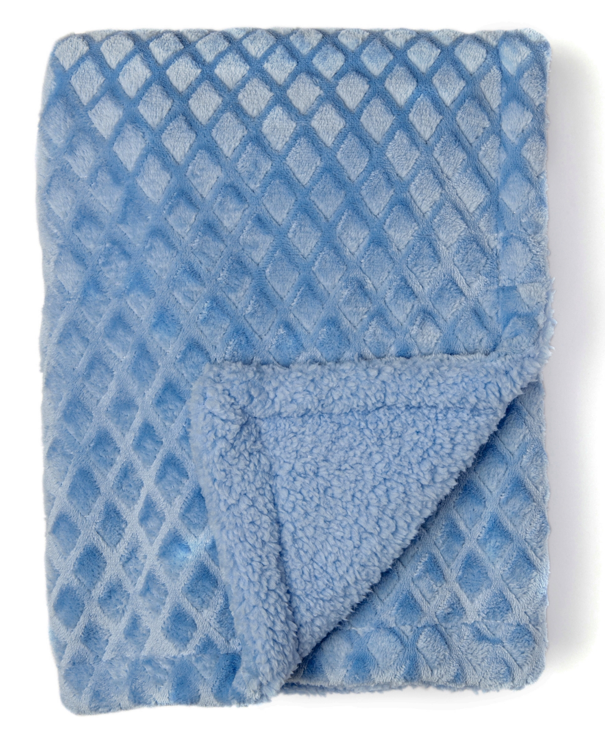 Click here for 3 Stories Trading Diamond Plush Sherpa Baby Blanke... prices