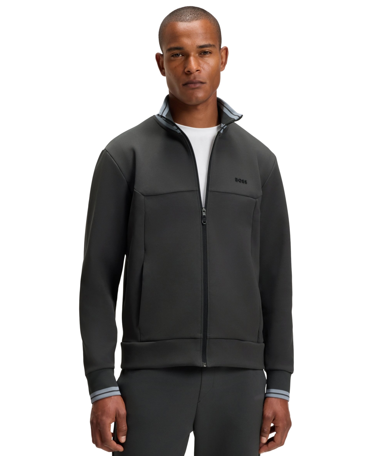 Click here for Boss by Hugo Boss Mens Cotton-Blend Zip-Up Sweatsh... prices