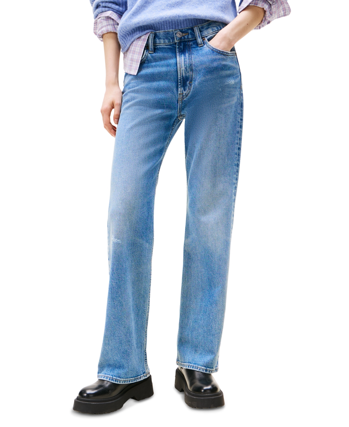 Click here for Tommy Jeans Womens Cleo Mid-Rise Bootcut Jeans - D... prices