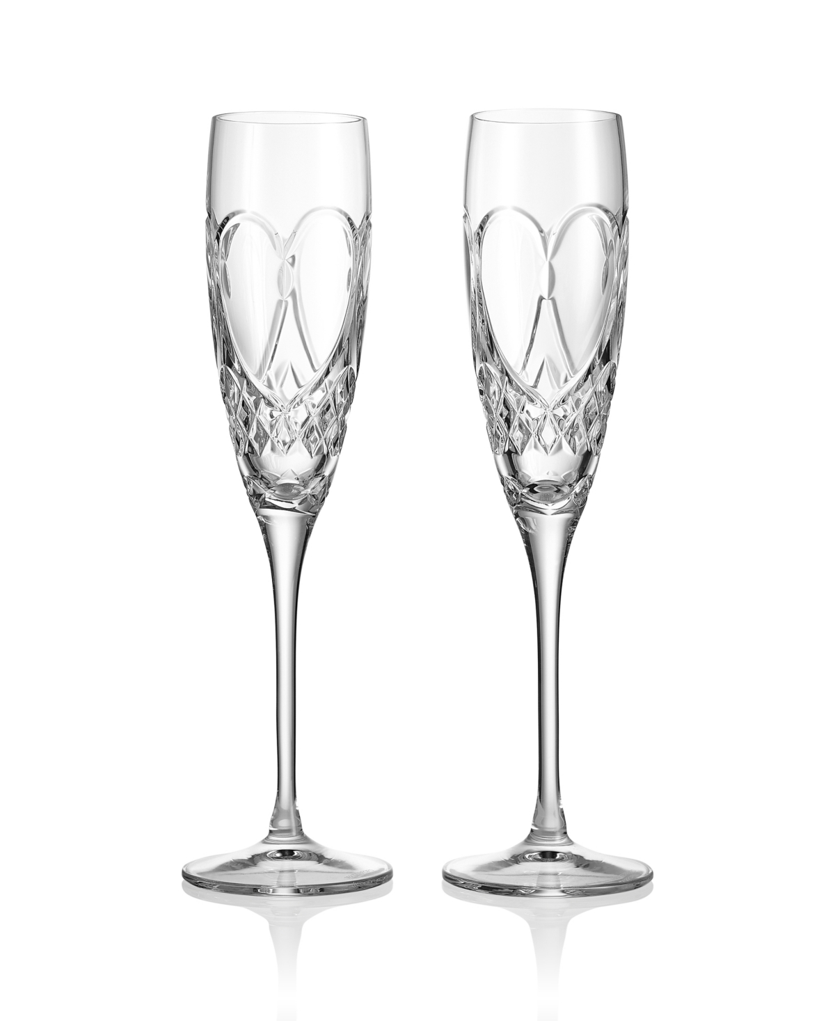 Click here for Waterford True Love Toasting Flute  Set of 2 - Cle... prices