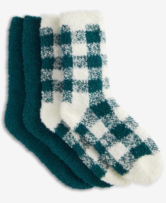 Charter Club Women's 2-Pk. Fuzzy Butter Socks, Created for Macy's - Macy's