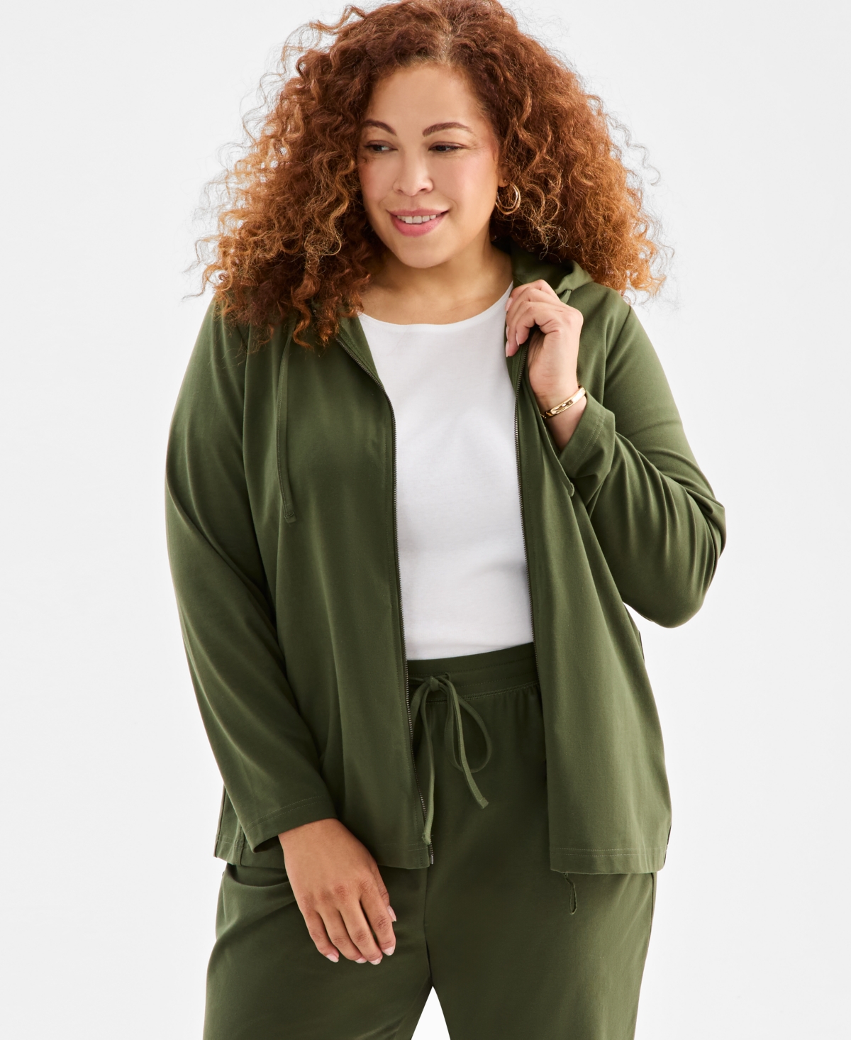 Click here for Style & Co Plus Size Zip-Up Hooded Sweatshirt  Exc... prices