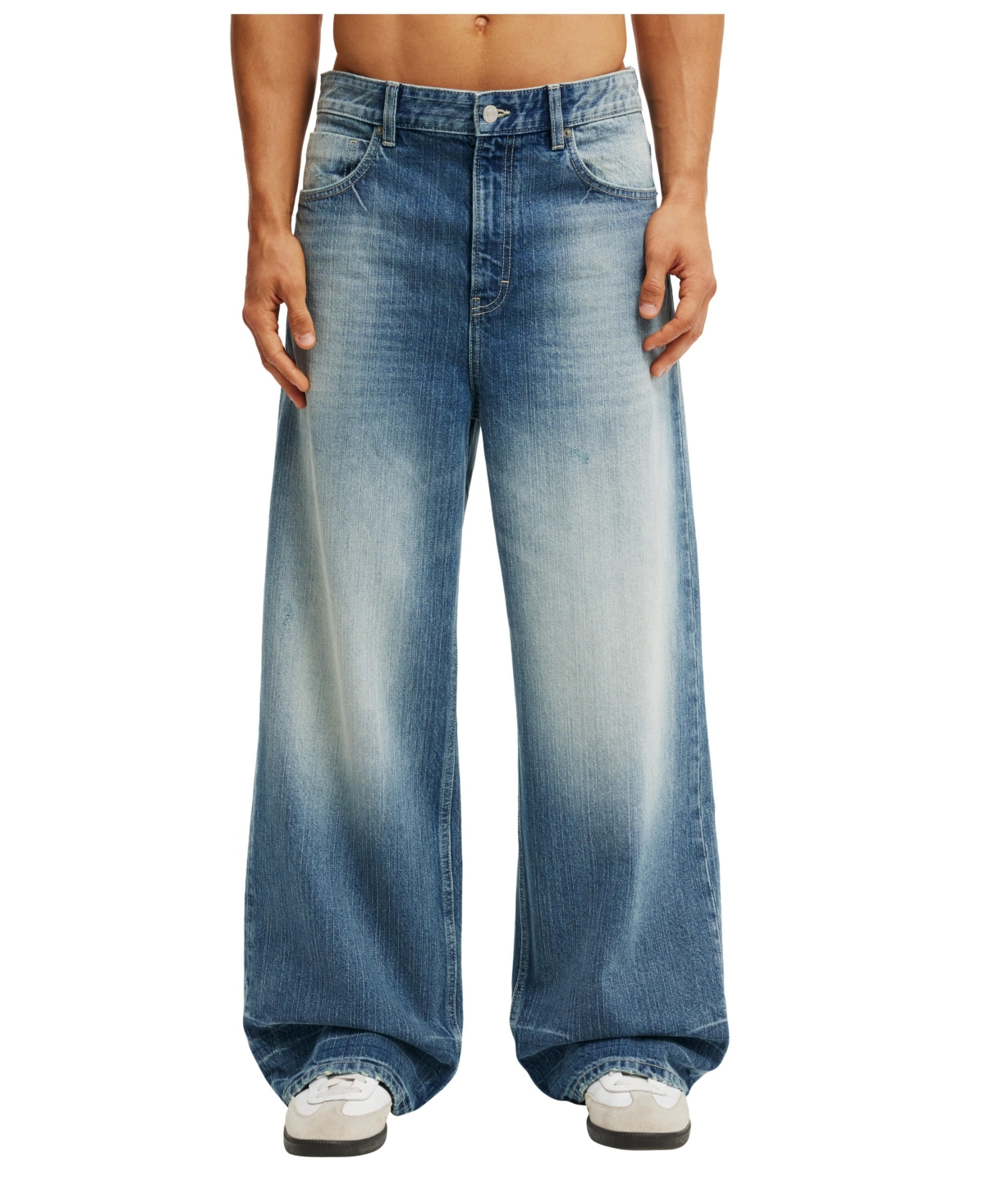 Click here for Cotton On Mens Super Baggy Jean - Movin blue prices