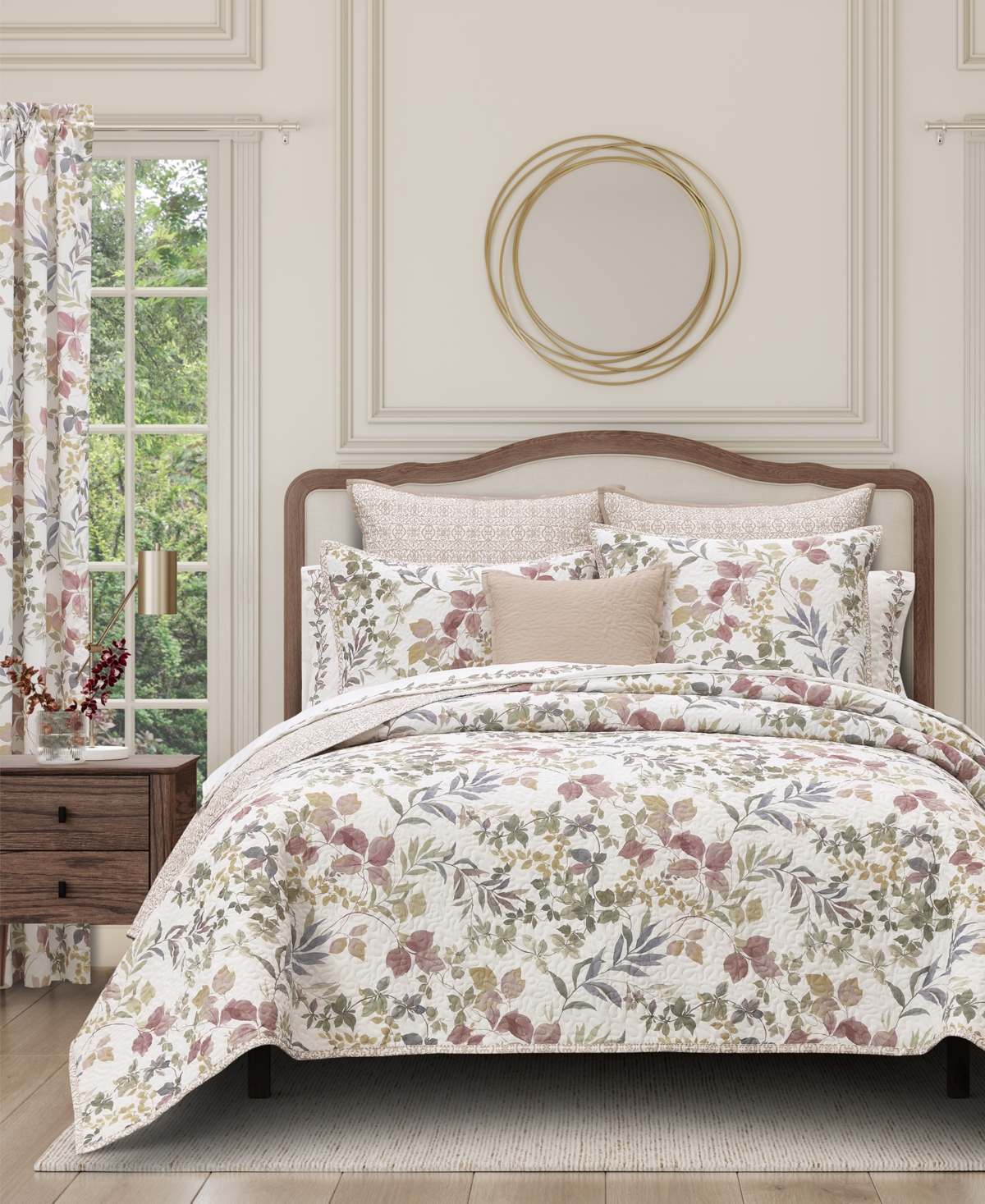 Click here for Royal Court Rosewood Botanical Leaf 3-Pc. Quilt Se... prices