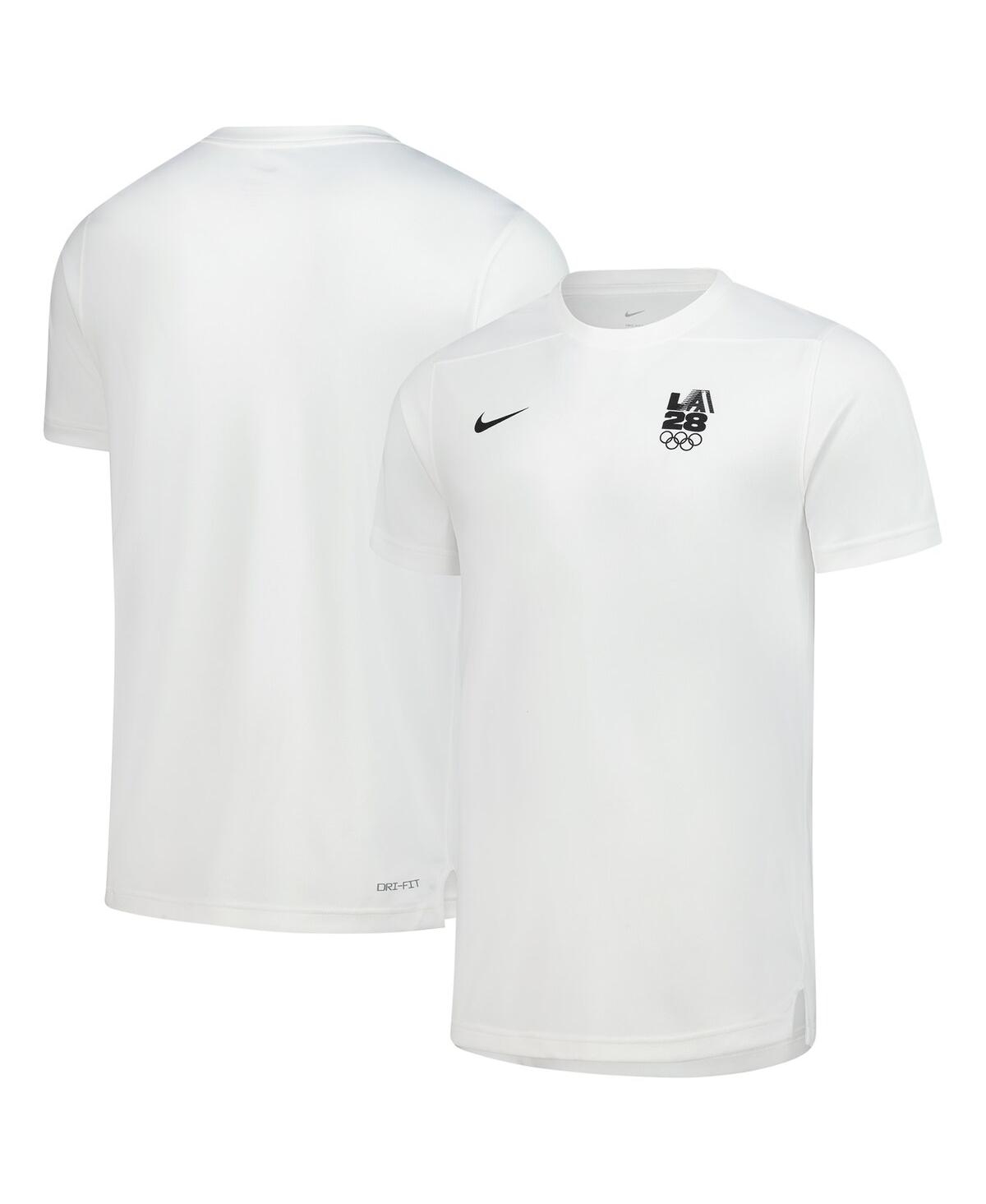 Click here for Nike Mens White LA28 Summer Olympics Coaches T-Shi... prices