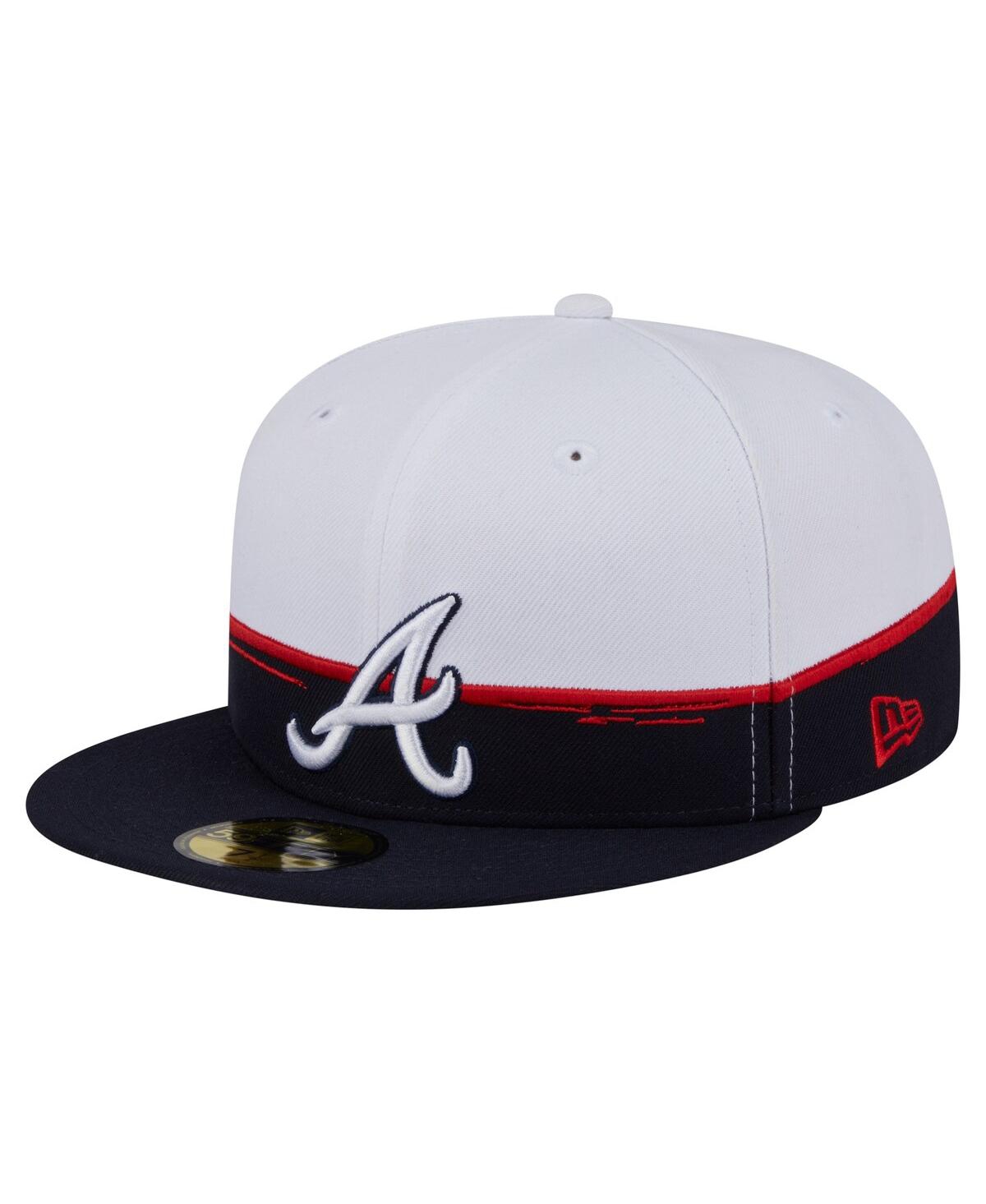 Click here for New Era Mens Navy/White Atlanta Braves Paint Strok... prices
