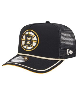 New Era Men's Black Boston Bruins Vintage Team Rope A-Frame 9FIFTY ...