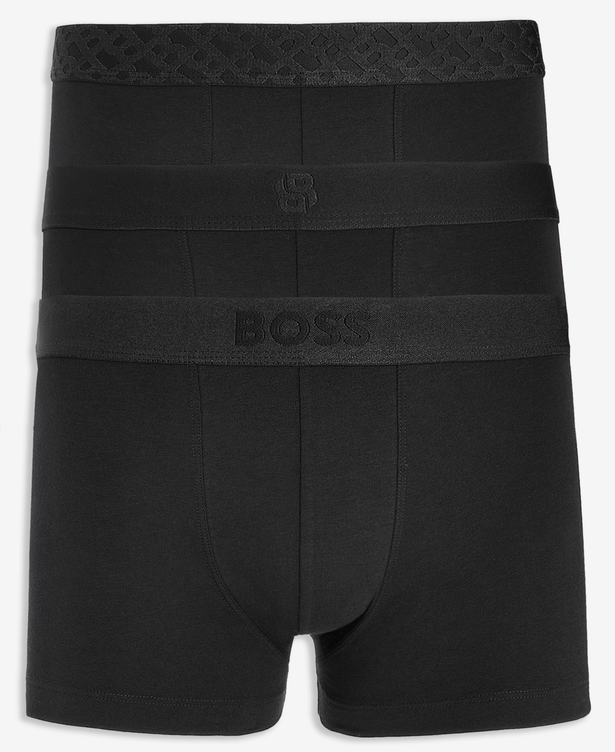 Click here for Boss by Hugo Boss Mens 3-Pack Logo Trunks - Black prices