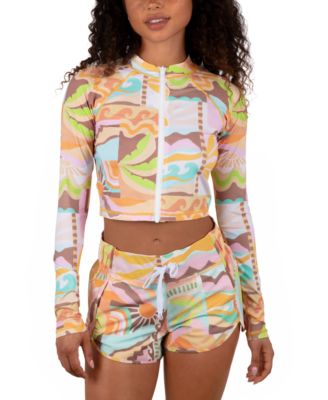 Click here for Hurley Juniors Vacay Dreams Cropped Rashguard Top... prices
