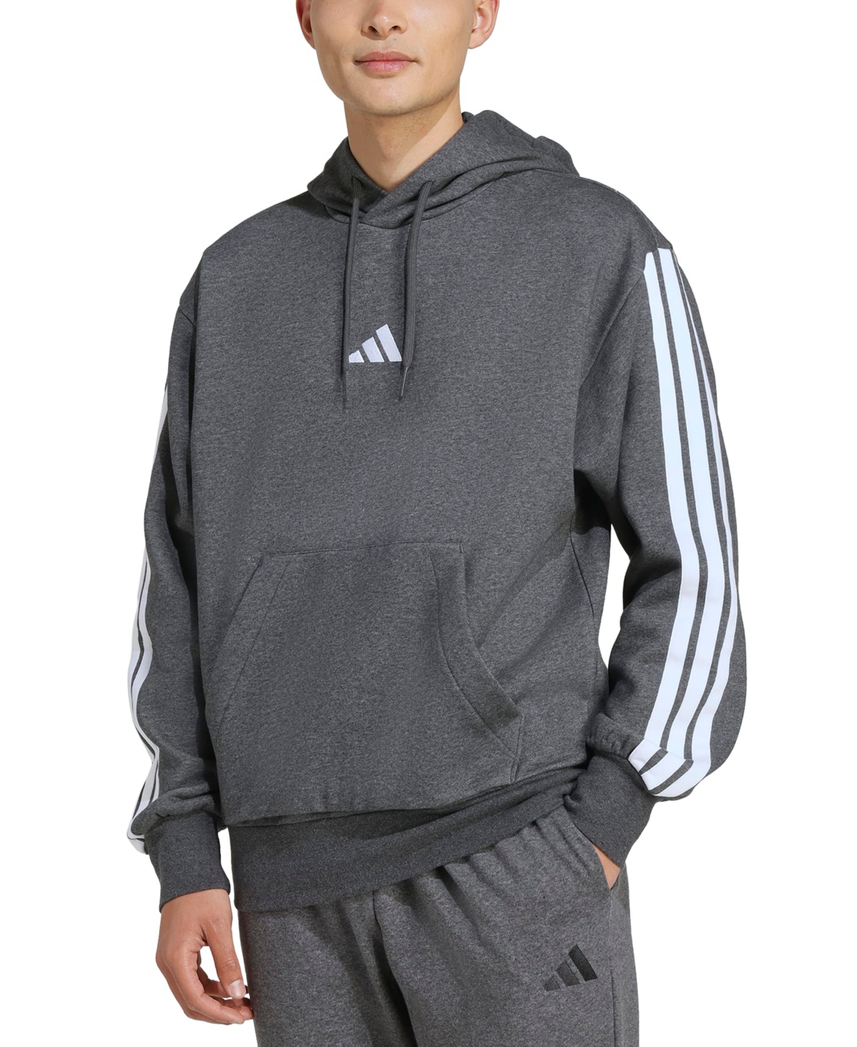 Click here for adidas Mens Essential Three Stripes Fleece Hoodie... prices