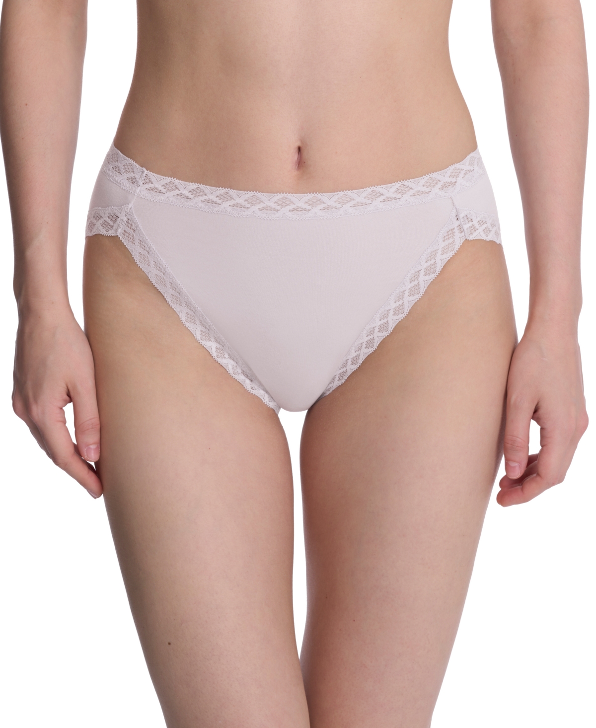 Click here for Natori Bliss Lace-Trim Cotton French-Cut Brief Und... prices