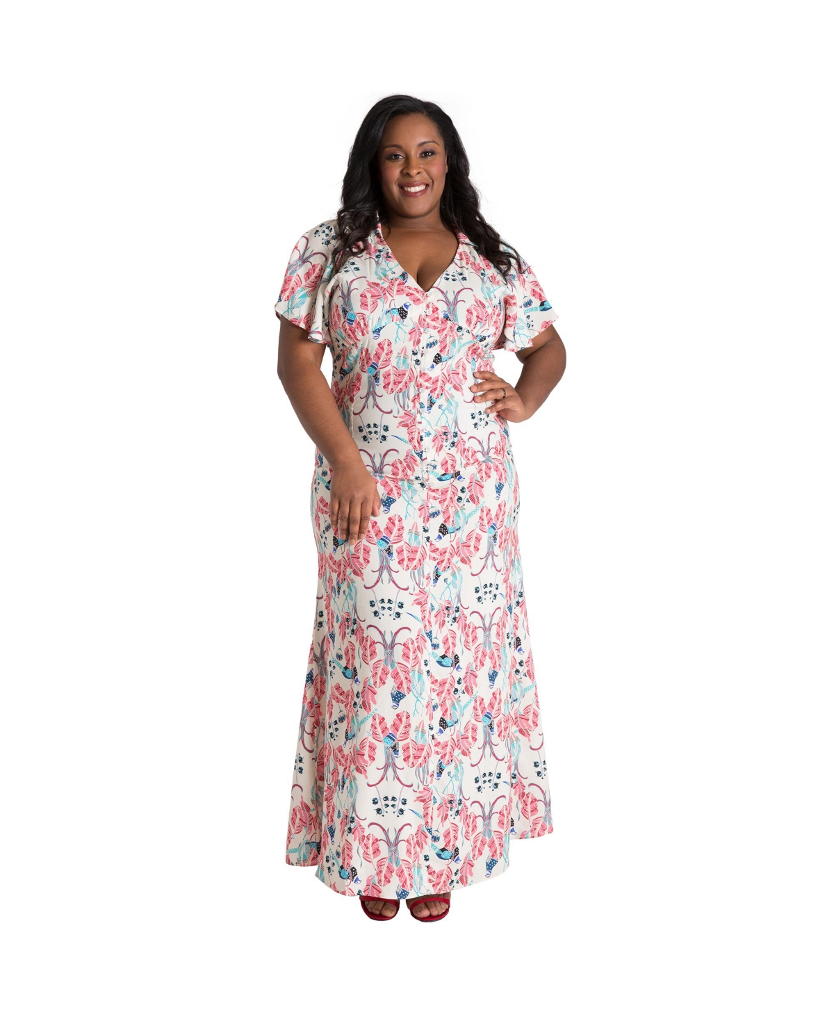 Click here for Poetic Justice Plus Size Butterfly Sleeve Peacock... prices