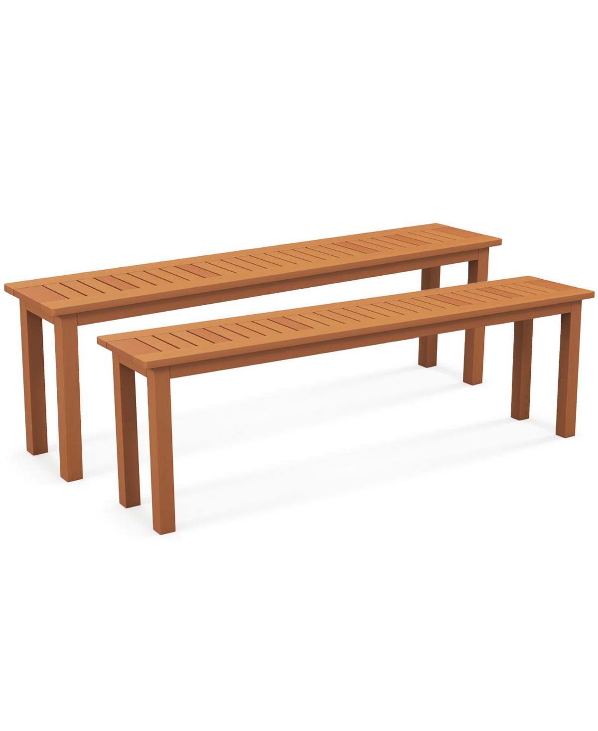 Click here for Gymax Set Of 2 59 Long Patio Dining Bench w/ Teak... prices