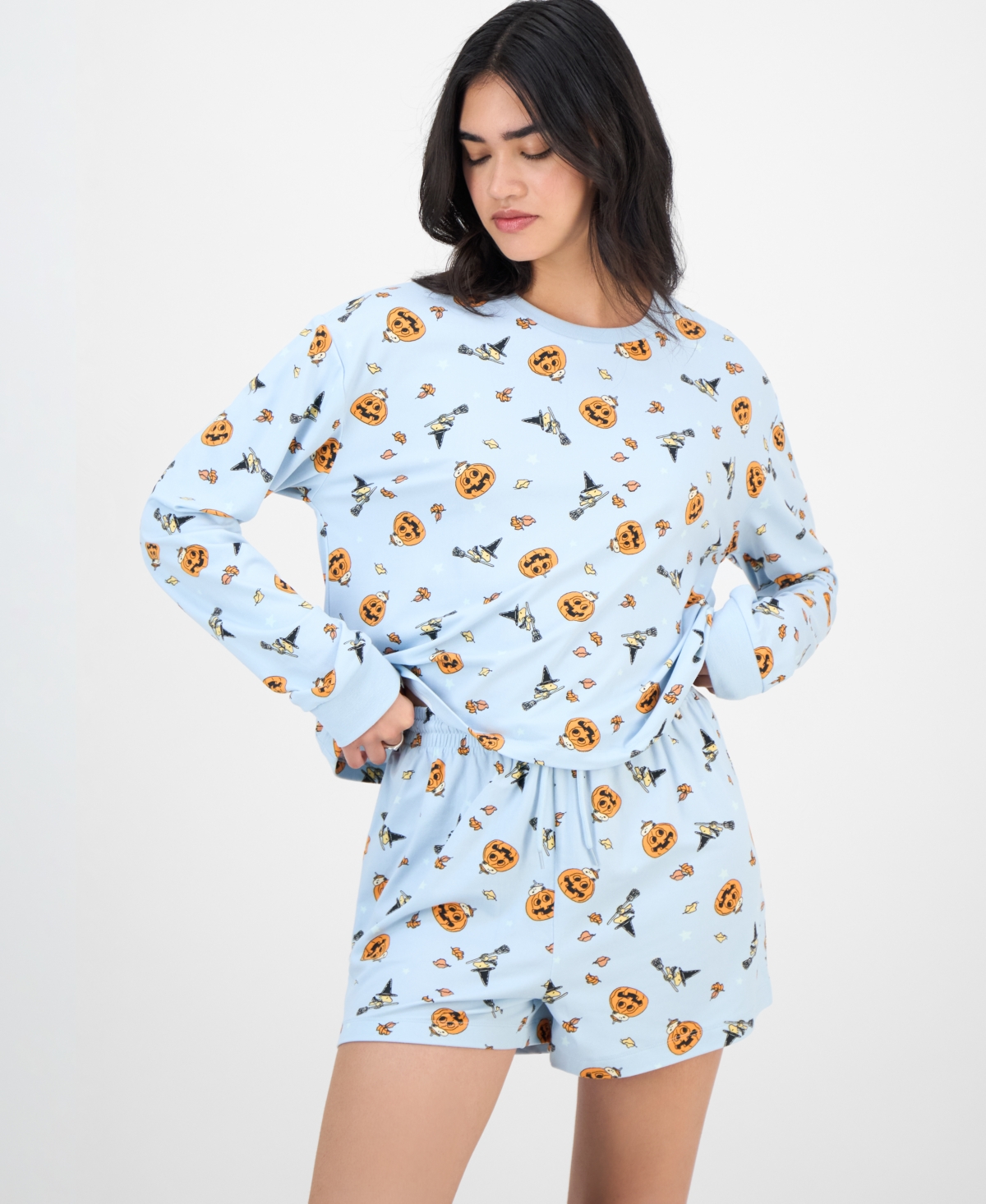 Click here for Love Tribe Juniors Peanuts Woodstock Halloween Lon... prices