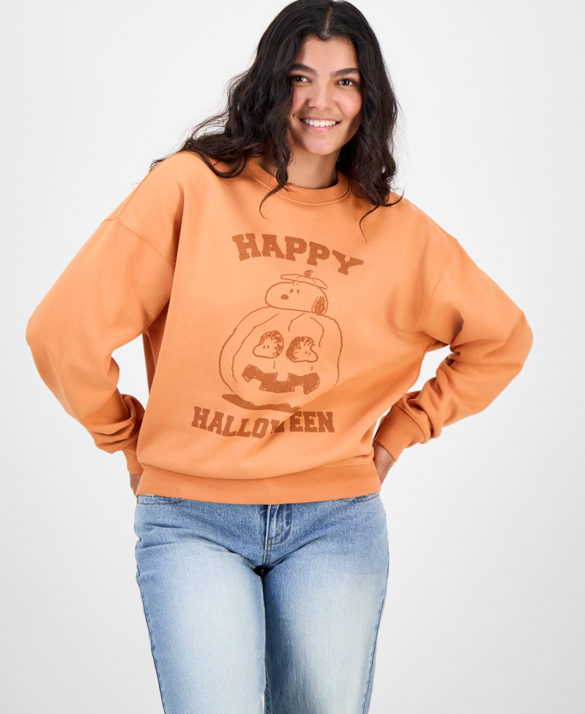 Click here for Peanuts Juniors Snoopy Halloween Sweatshirt - Cara... prices