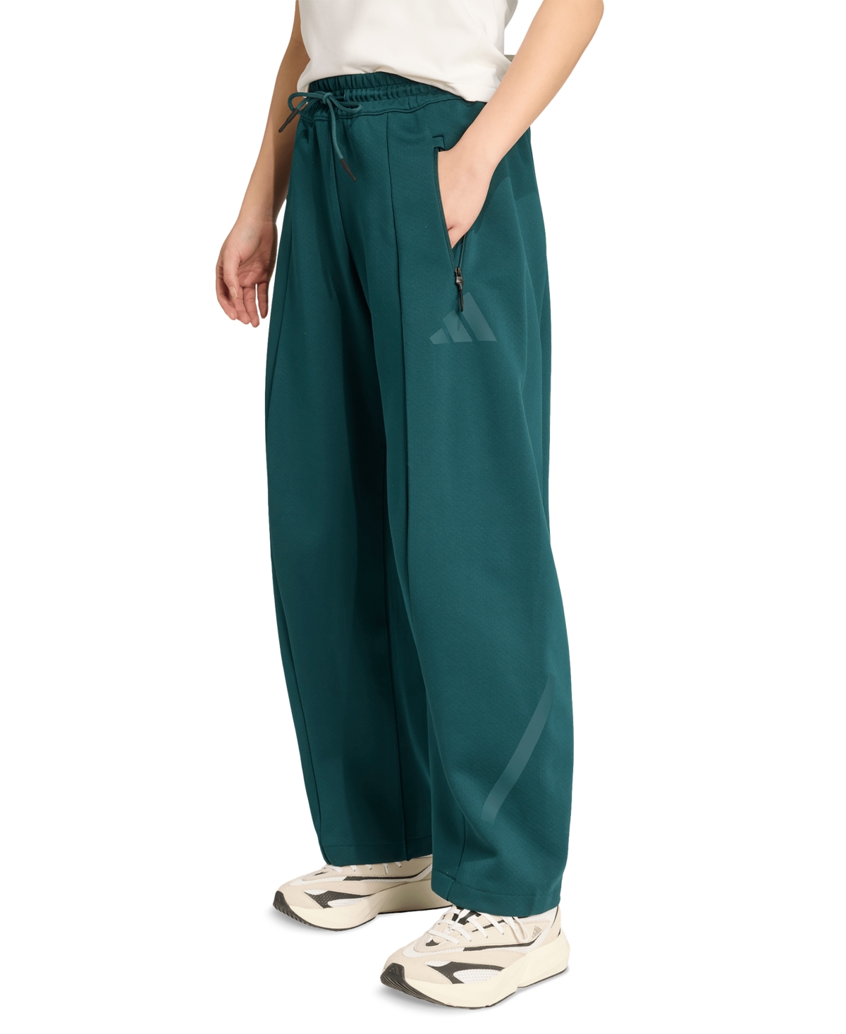Click here for adidas Womens Z.n.e. Open-Hem Pants - Aurora Ivy prices