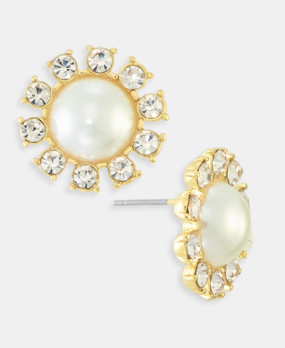 Click here for Charter Club Pave & Imitation Pearl Button Earring... prices
