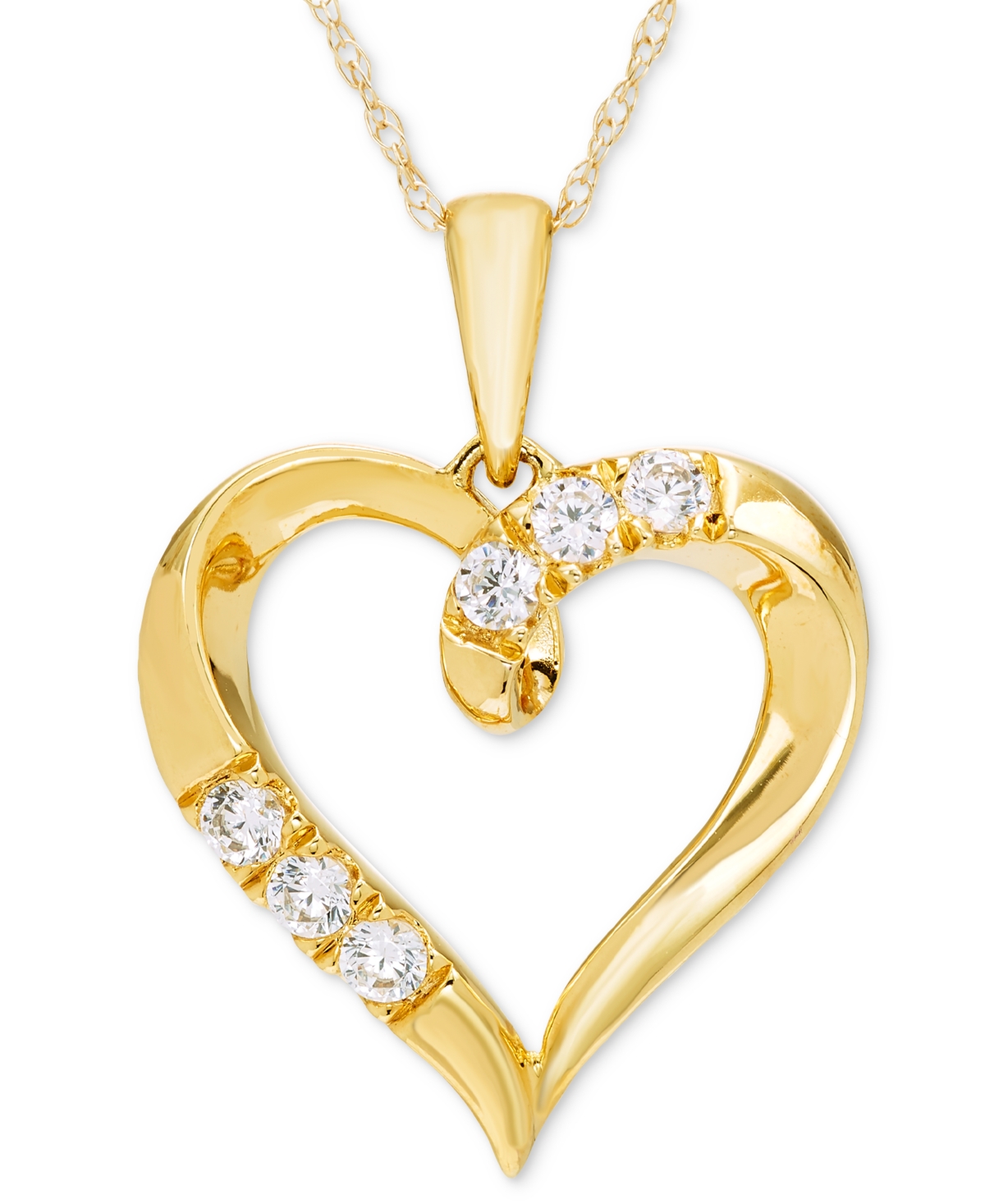 Click here for Diamond Polished Heart 18 Pendant Necklace (1/5 ct... prices