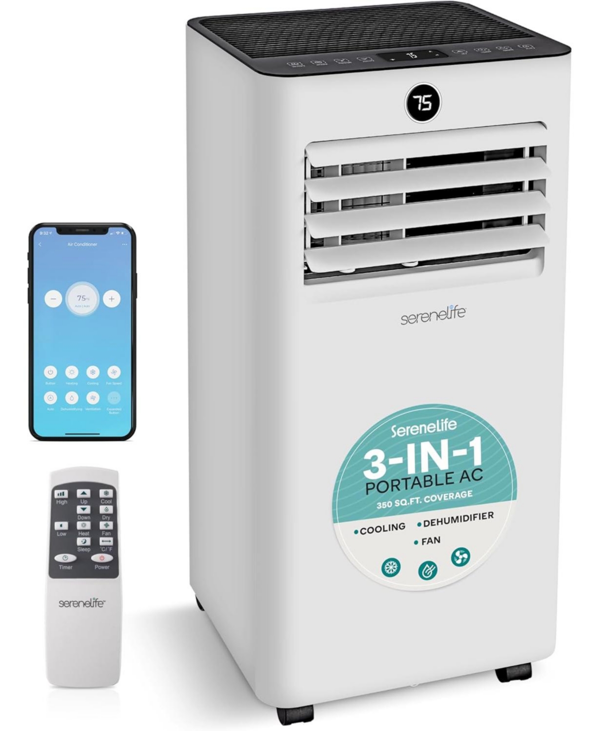 Click here for SereneLife Portable Air Conditioner - 1000 Btu (As... prices