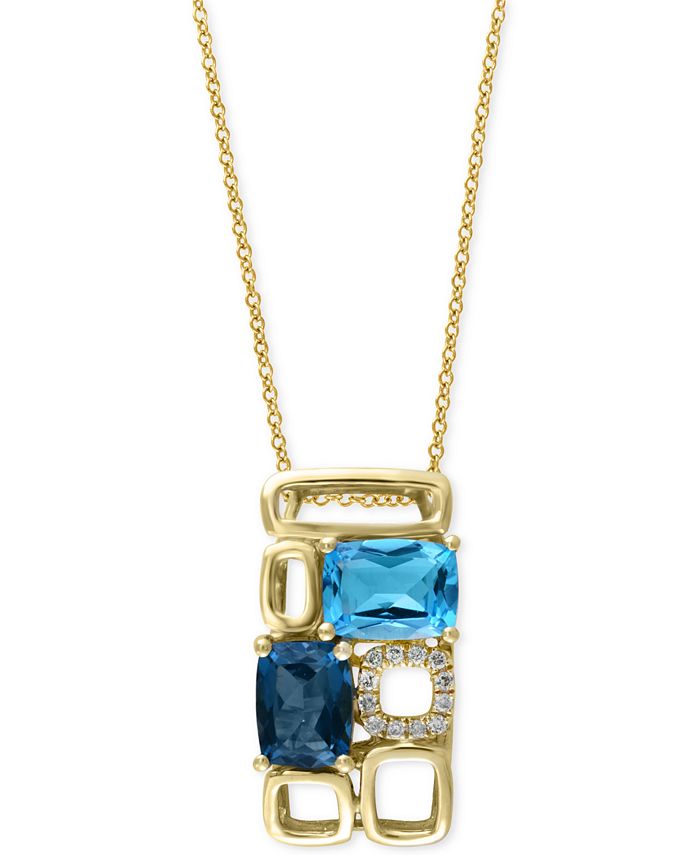 EFFY Collection Mosaic By EFFY® Blue Topaz (3-1/4 ct. t.w.) and Diamond ...