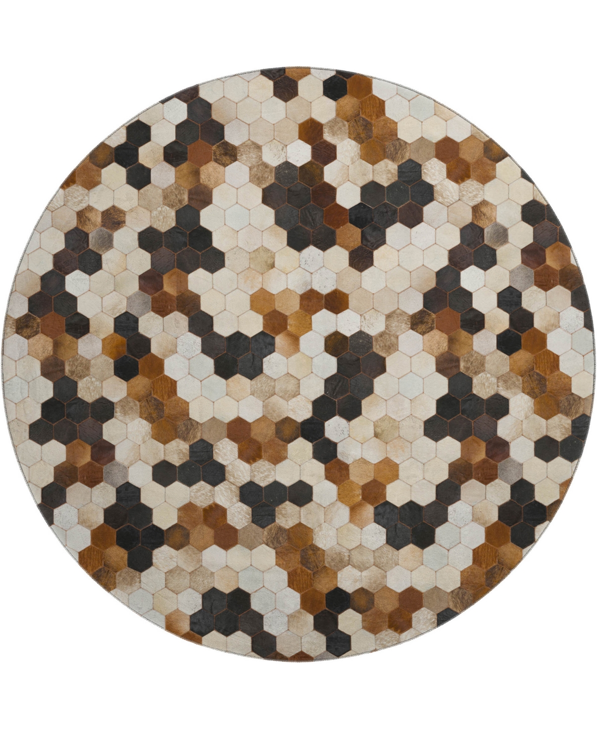 Click here for Dalyn Bozeman BM9 8x8 Round Area Rug - Tan  Black prices