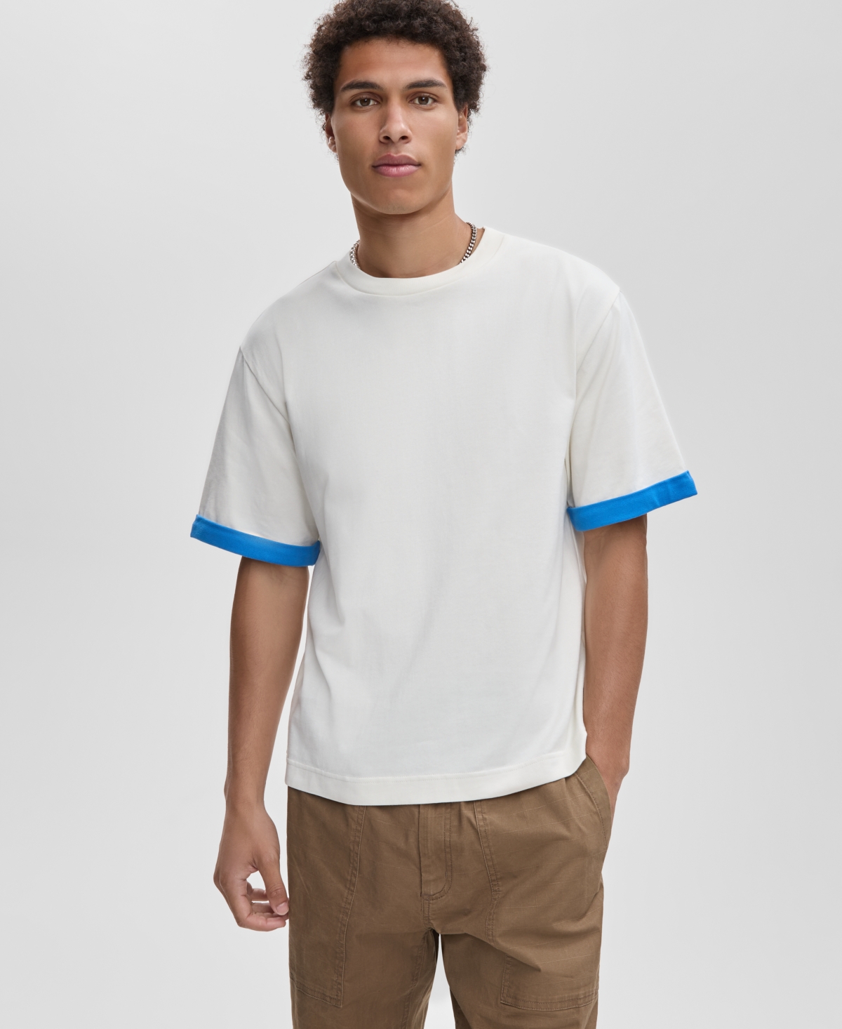 Click here for Mode of One Mens Short-Sleeve Reverse-Sleeve Cotto... prices