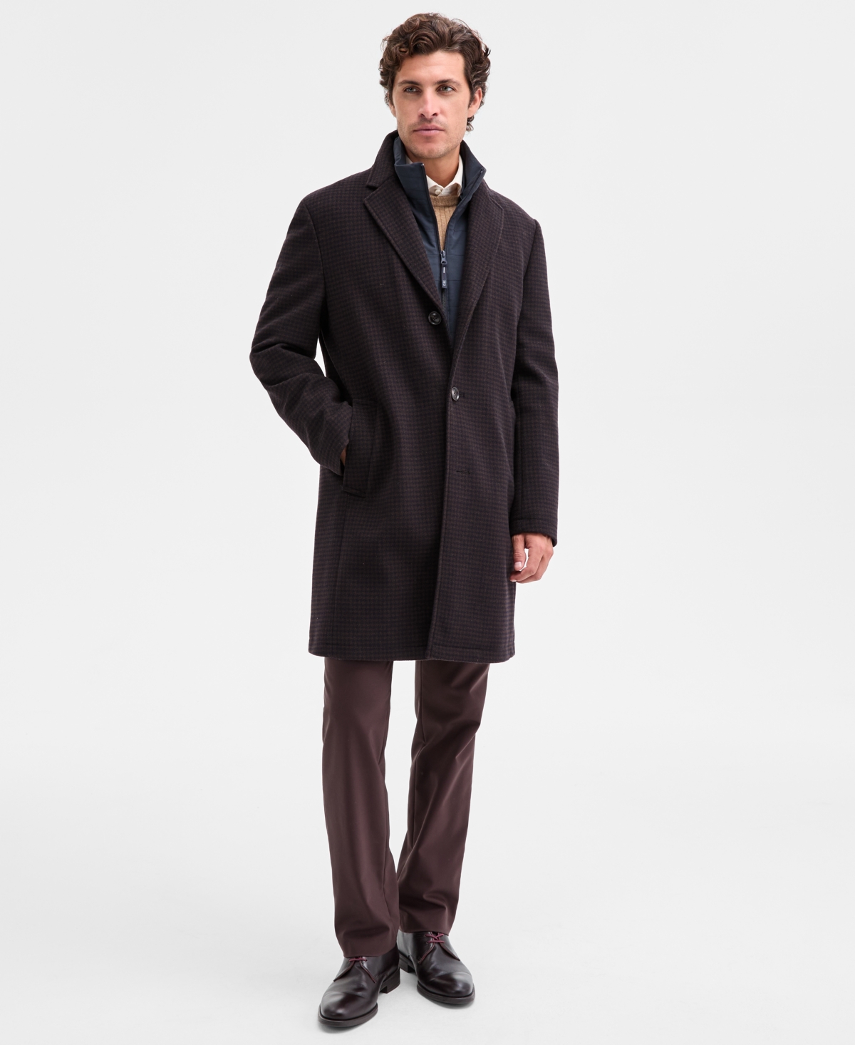 Click here for Ted by Ted Baker Mens Classic-Fit Brown Navy Hound... prices