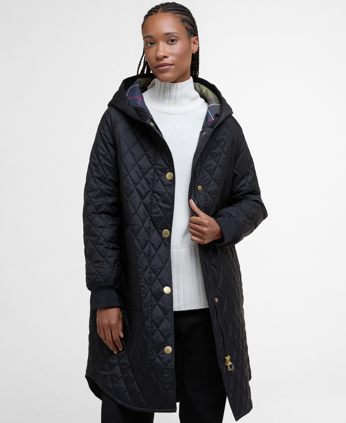Click here for Barbour Womens Hilary Hooded Quilted Jacket - Blac... prices