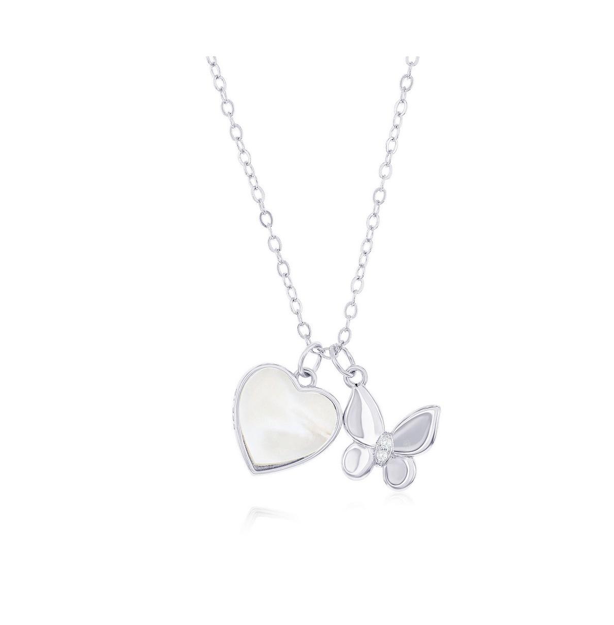 Click here for Caribbean Treasures Sterling Silver Mop Heart w/ C... prices