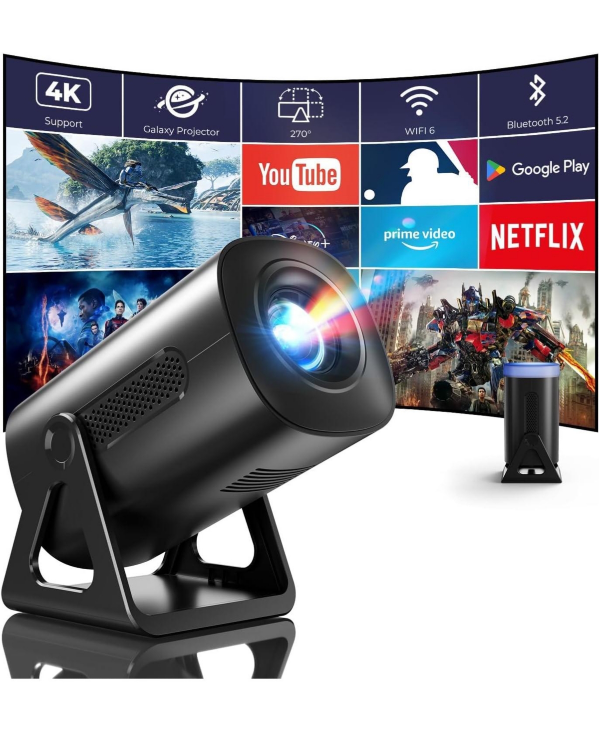 Click here for Clokowe Mini Projector  4K 1080P Support projector... prices