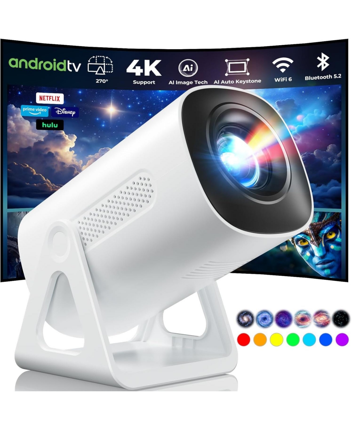 Click here for Clokowe Mini Projector  4K 1080P Support projector... prices