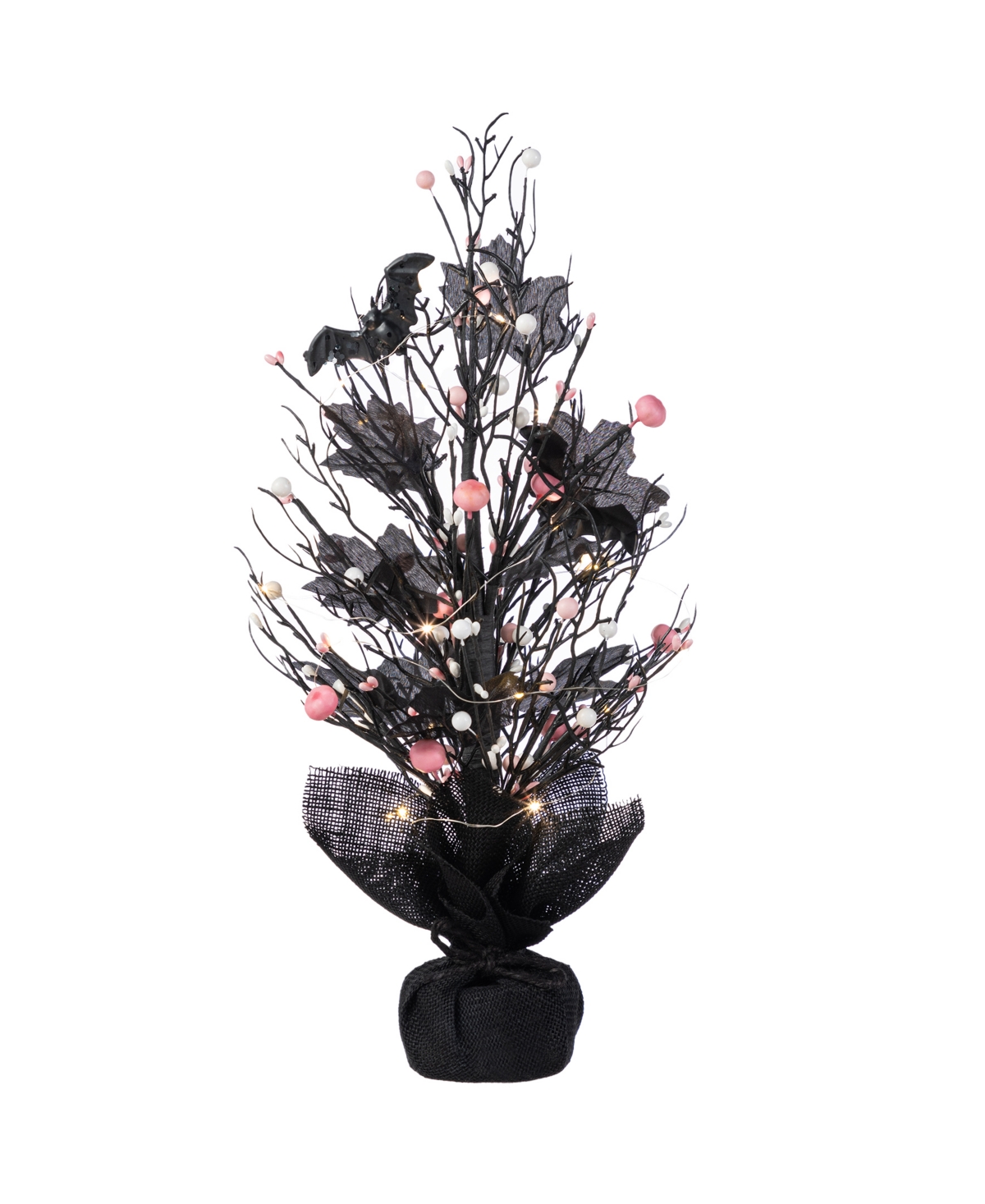 Click here for Glitzhome 20 Lighted Pink Halloween Berries Table... prices