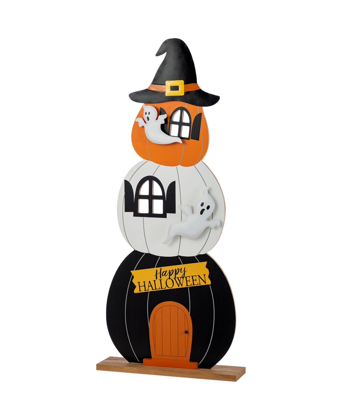 Click here for Glitzhome 35 Halloween Wooden Pumpkin Haunted Hous... prices