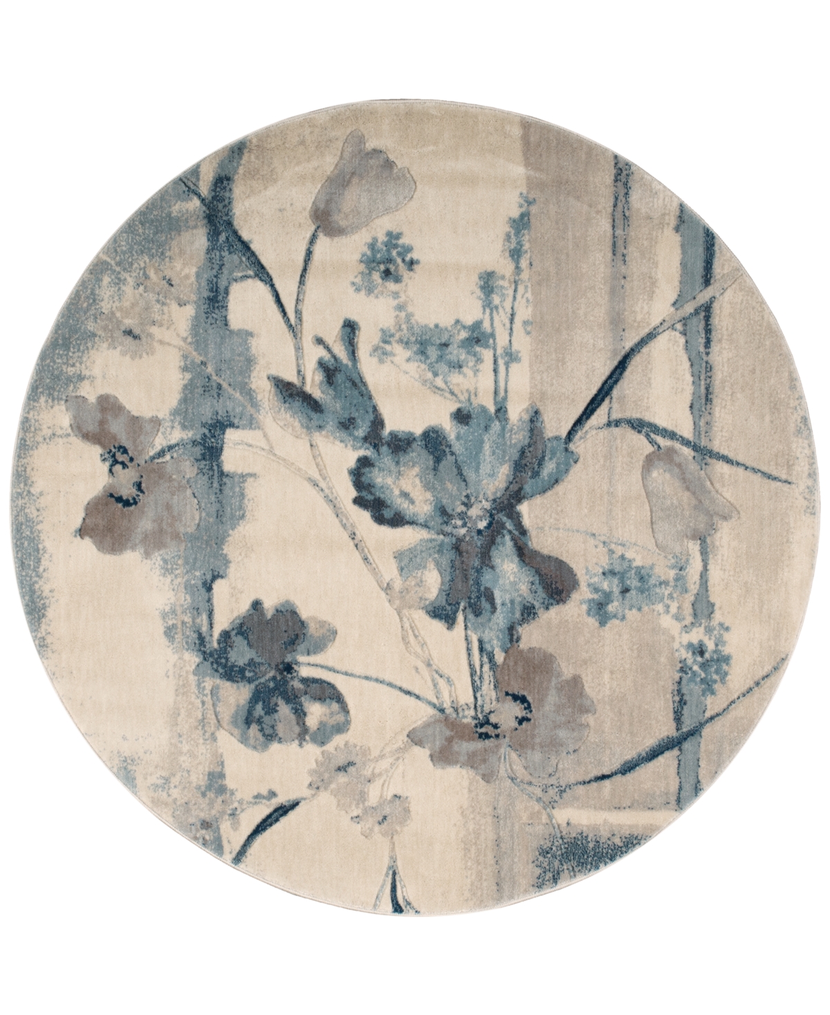 Click here for Closeout! Nourison Home Somerset Ivory/Blue Art Fl... prices