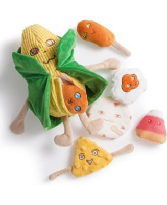 Nocciola Squeaky Crinkle Corn Dog Toys: Durable Plush Stuffed Yellow ...