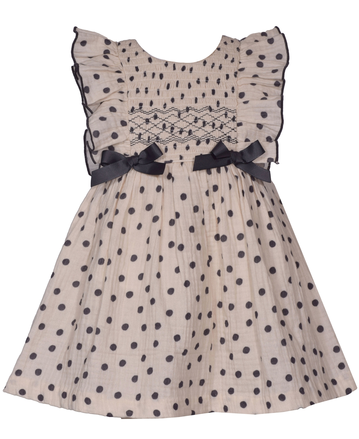 Click here for Bonnie Baby Baby Girls Polka Dot Smocked Dress - I... prices