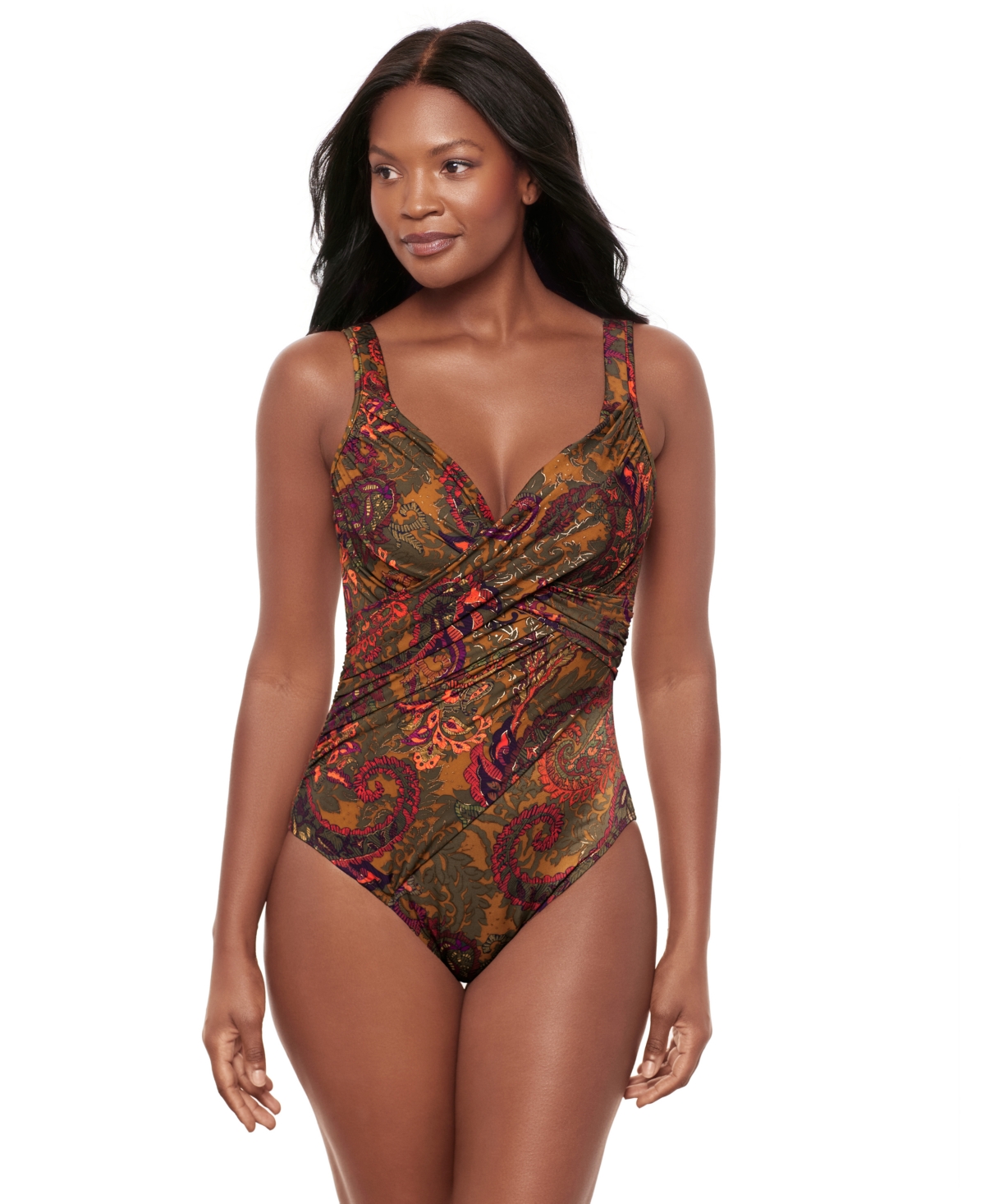 Click here for Miraclesuit Womens Perissa Revele Tummy-Control Un... prices