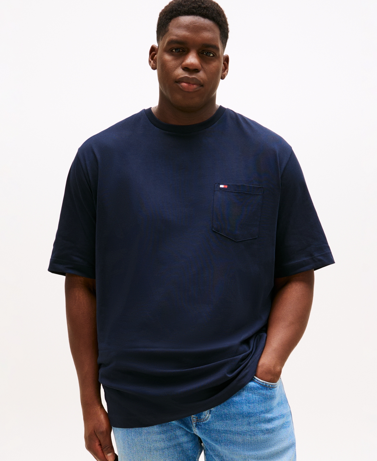 Click here for Tommy Hilfiger Mens Big & Tall Tommy Crew Neck Poc... prices