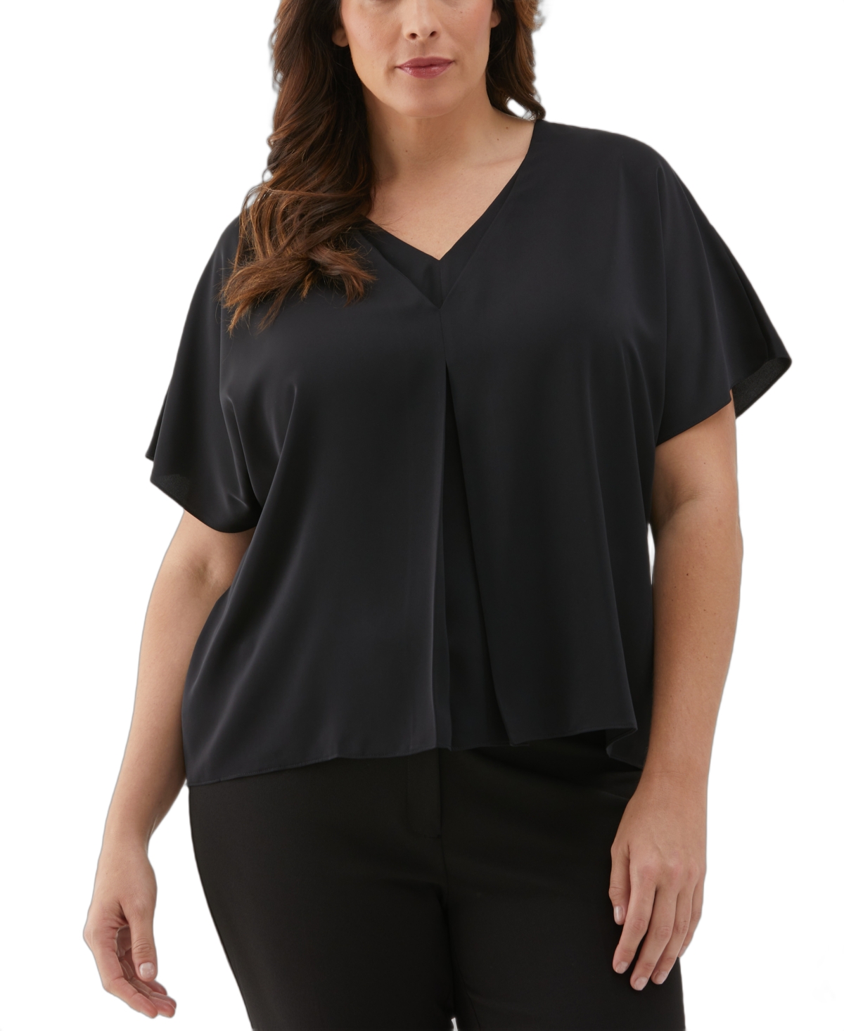 Click here for Ella Rafaella Plus Size Layered Dolman Short Sleev... prices