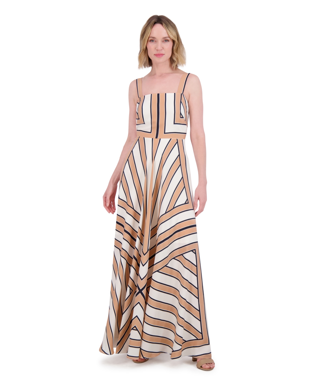 Click here for Eliza J Womens Printed Square-Neck Sleeveless Maxi... prices