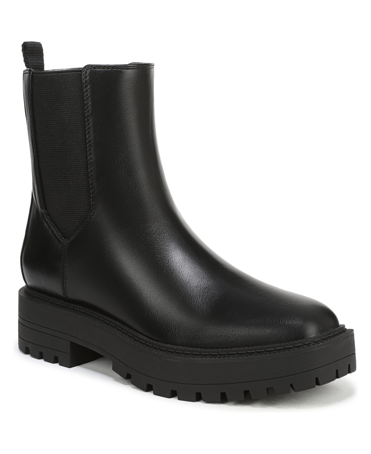 Click here for Sam and Libby Womens Oak Lug Sole Booties - Black prices