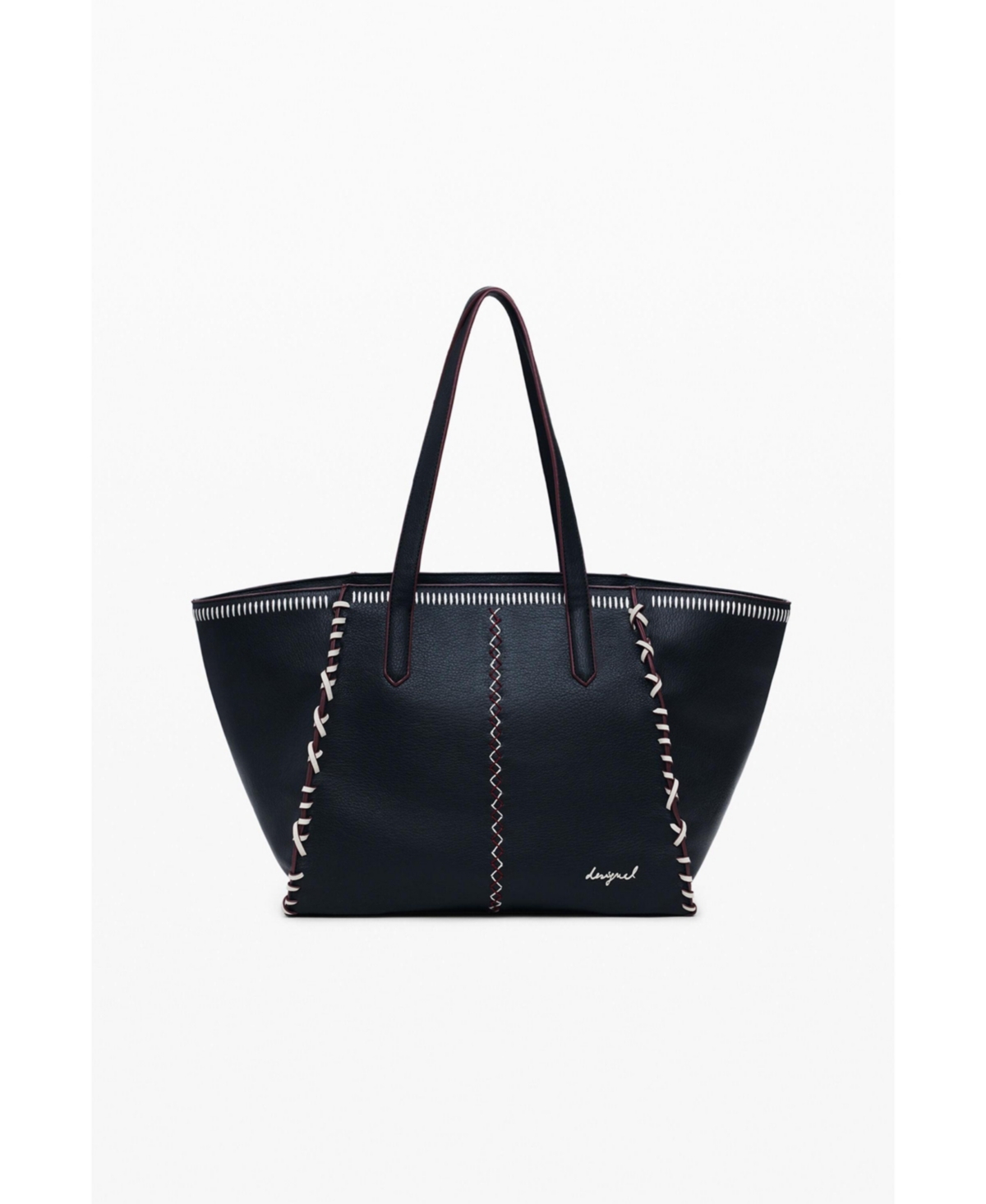 Click here for Desigual Womens Large shopper bag with stitching -... prices