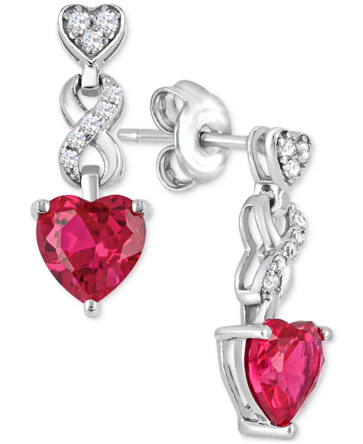 Click here for Womens Heart infinity Earrings in Sterling Silver... prices