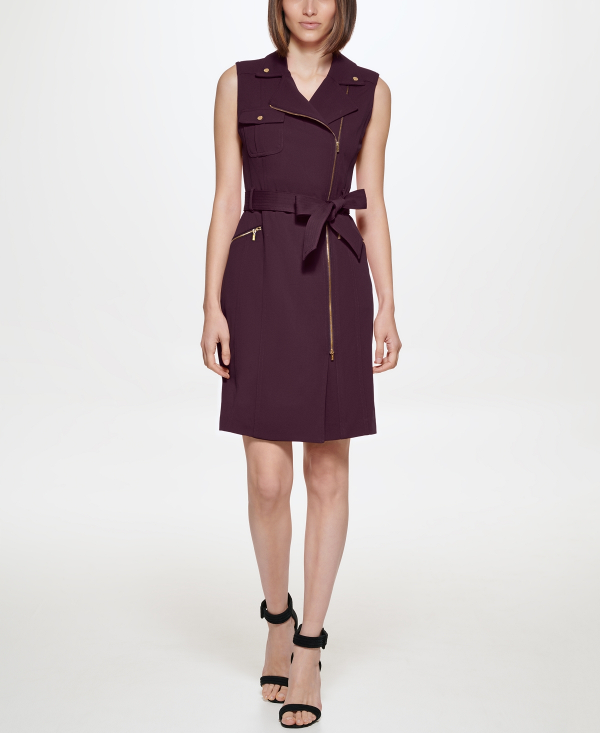 Click here for Calvin Klein Womens Scuba Crepe Sleeveless Dress -... prices