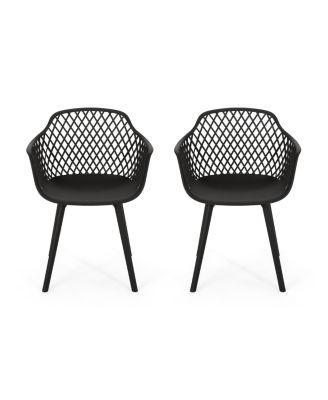 Click here for Flynama Set Of 2 Outdoor Dining Chair In Black prices
