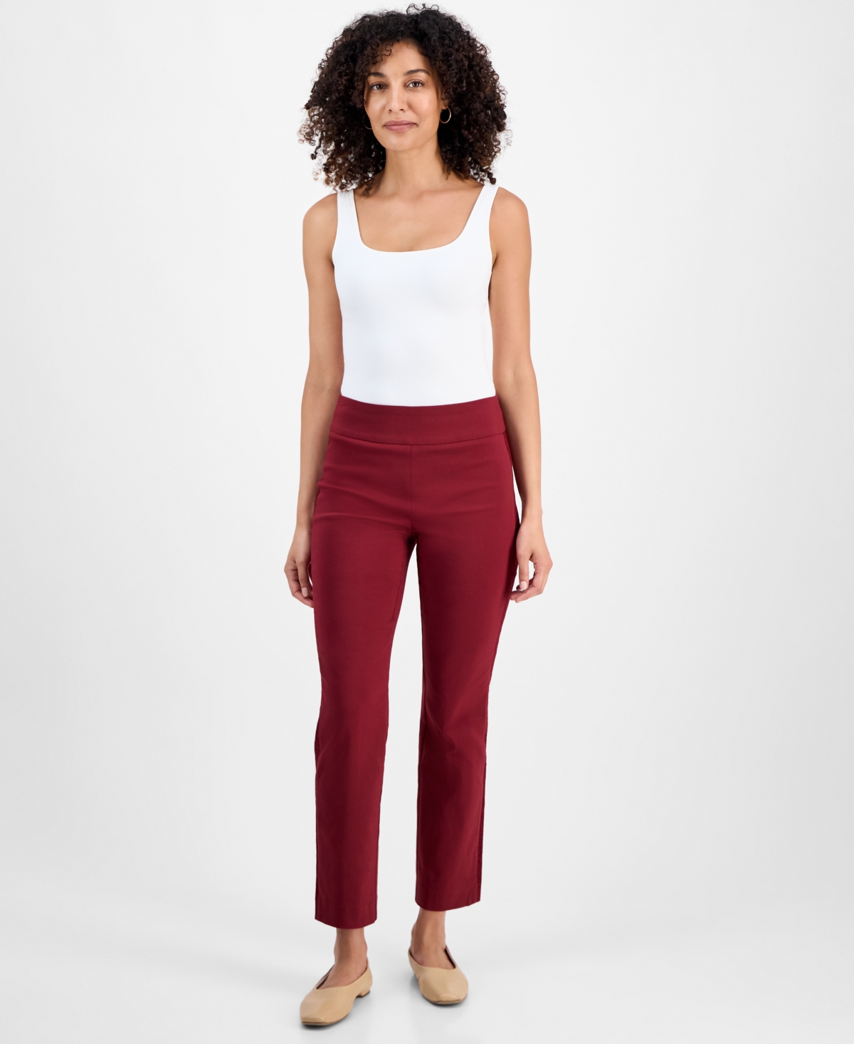 Click here for Jm Collection Petite Lace Side Panel Pull-On Pants... prices