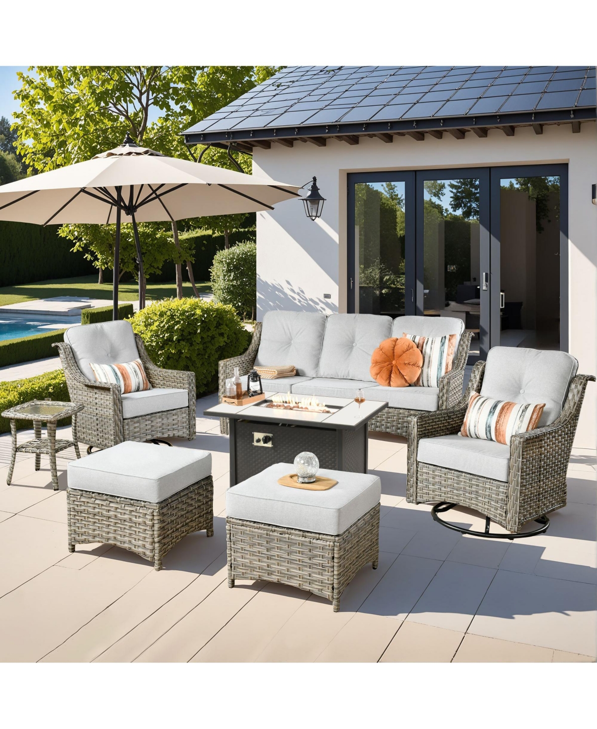 Click here for Xizzi 7 Piece Outdoor Patio Furniture with 42 inch... prices