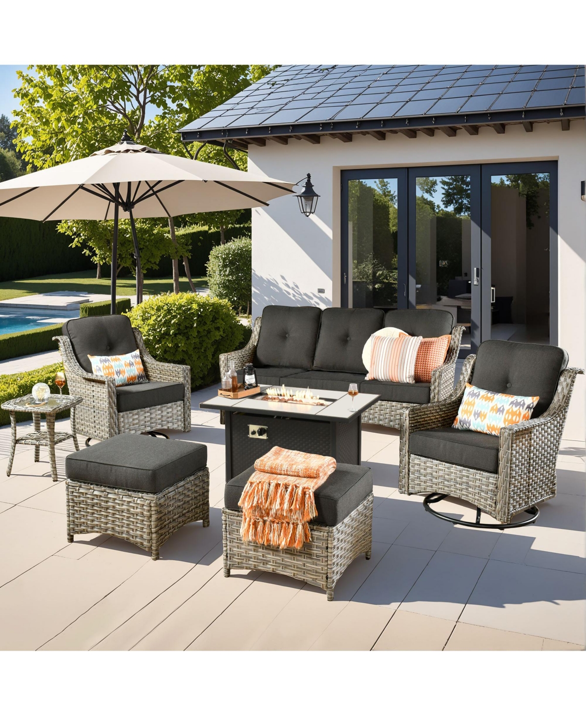 Click here for Xizzi 7 Piece Outdoor Patio Furniture with 42 inch... prices